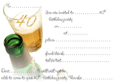 Free Printable Surprise 40th Birthday Party Invitations