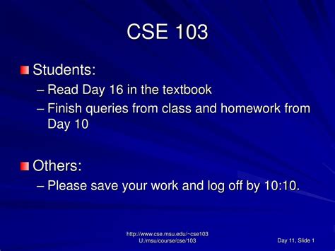 Ppt Cse 103 Powerpoint Presentation Free Download Id5551721