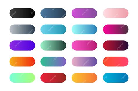 Premium Vector Ui Gradient Set Gradient Palette