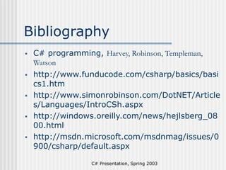 C Overview Fundamentals Of C Net Language Ppt