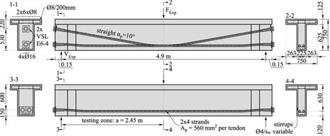Test Setup Dimensions Of The Specimens Reinforcement Layout And Shape