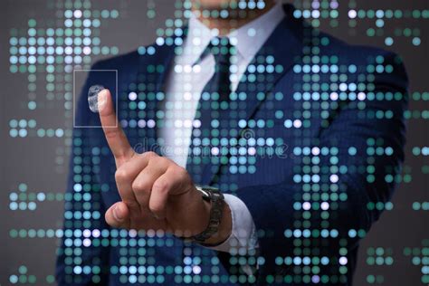 The Biometric Identification Concept With Fingerprints Stock Image Image Of Digital Biometric