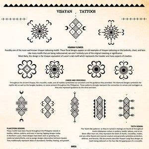 Minimalistic Contemporary Filipino Tattoo Motifs Reference Etsy Artofit