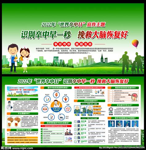 世界卒中日设计图 展板模板 广告设计 设计图库 昵图网