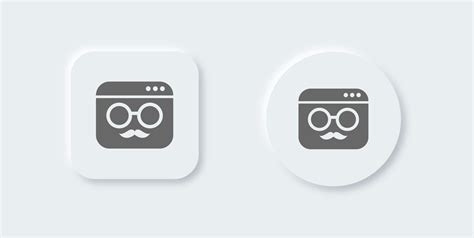 Anonymous Solid Icon In Neomorphic Design Style Incognito Signs Vector
