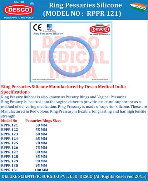 Silicone Vaginal Pessaries Rings Manufacturers And Exporters India