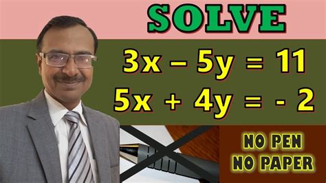 Linear Equations In Two Variables II Solve Mentally II Just Seconds II Exclusive Short Trick