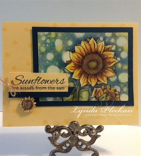 Sunflower Colored Pencil Bokeh Card