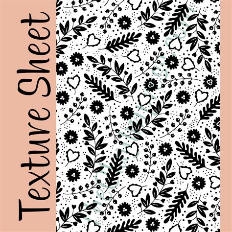 romantic botanical texture sheet unique detailed and easy to use
