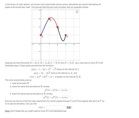 solved in the theory of cubic splines we choose cubic