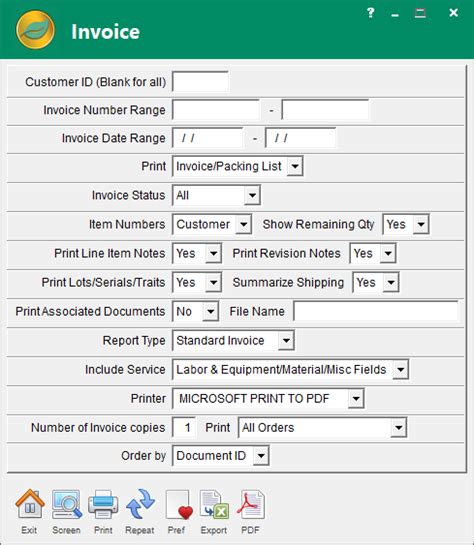 Invoice Report