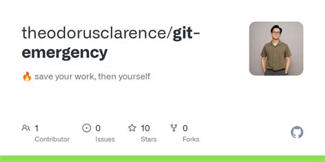 Github Theodorusclarence Git Emergency 🔥 Save Your Work Then Yourself