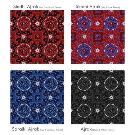 Premium Vector Sindhi And Saraiki Traditional Ajrak Seamless Pattern