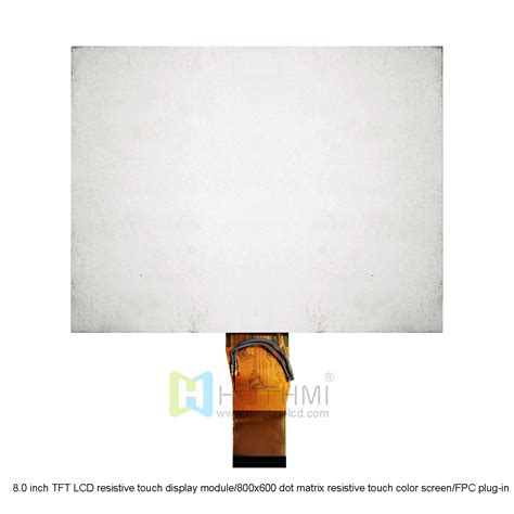 8 0寸tft Lcd电阻触摸显示模块 800x1280点阵电阻触摸彩屏 Fpc插接