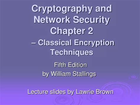 Ppt Cryptography And Network Security Chapter 2 Classical