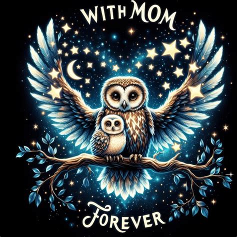 Premium Photo Illustrated Owls Maternal Bond Concept