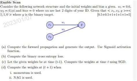 Solved Enable Scan Consider The Following Network Structure Chegg