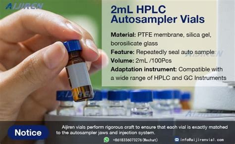 High Quality 2ml HPLC And GC Autosampler Vials Lab Vials Manufacturer