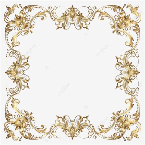럭셔리 웨딩 골드 프레임 테두리 미술 설계 금 Png 일러스트 및 이미지 에 대한 무료 다운로드 Pngtree