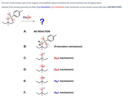 Solved For Each Reaction Below Look At The Reagents And