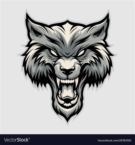 Angry Wolf Face Tattoo