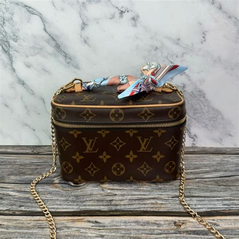 Louis Vuitton 路易威登m44495 Nice Mini經典monogram帆布拉鍊 化妝箱 手提包 斜背包