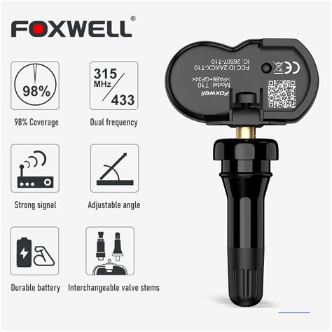 Foxwell T10 Mx Sensor 315MHz 433MHz TPMS Sensor Tire Pressure Monitor