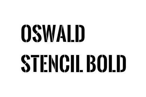 Oswald Stencil Bold Font Free Font Download