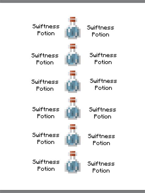 Minecraft Potion Of Swiftness