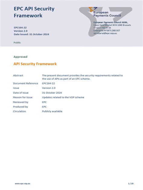 Epc164 22 V20 Api Security Framework Pdf Public Key Certificate