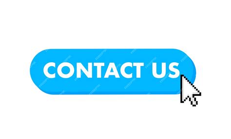 Premium Vector Contact Us Button With Cursor Pointer Click Vector Web Button