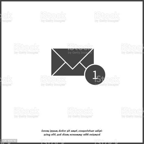 평면 디자인에 메일 벡터 아이콘입니다 전자 메일 벡터 일러스트 레이 션에 흰색 배경 고립 날씨에 대한 스톡 벡터 아트 및 기타