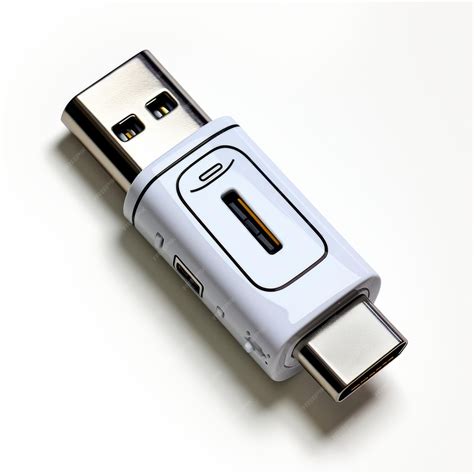 Premium Photo Minimalistic Usb Clip Art Sticker On White Background