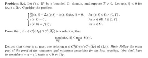 Solved Problem Let Rn Be A Bounded C Domain And Chegg