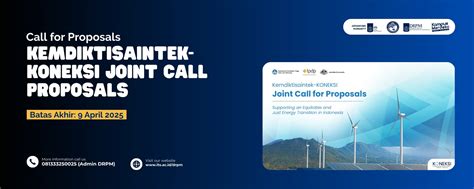 Koneksi Kemdiktisaintek Joint Call For Proposals