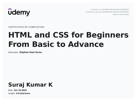 suraj kumar k on linkedin webdevelopment html css udemy