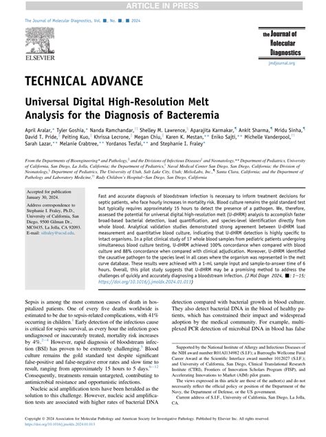 Pdf Universal Digital High Resolution Melt Analysis For The Diagnosis Of Bacteremia