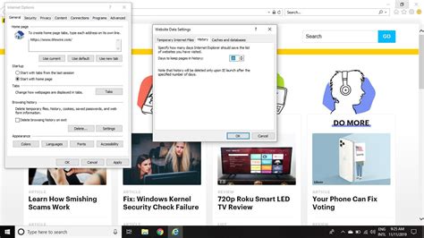 Manage Browsing History And Other Private Data In Ie