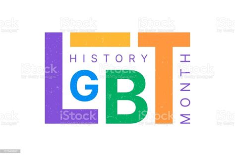 흰색 배경에 다채로운 텍스트 텍스트와 Lgbt 역사의 달 수평 배너 지역 사회를 구축하고 Lgbtq 사람들의 기여에 대한 민권
