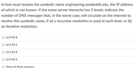 Solved A Host Must Resolve The Symbolic Name