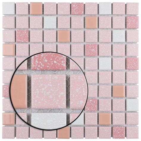 Crystalline Straight Edge Square Pink 11 34″x11 34″ Pormos Beyond