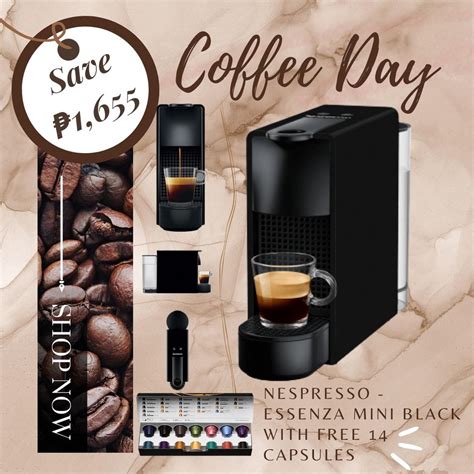 Nespresso Essenza Mini Black With 14 Free Capsules Shopee Malaysia