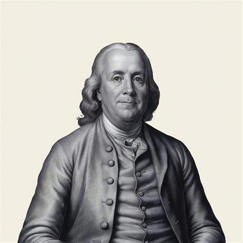 Premium Photo Portrait Of Benjamin Franklin Isolated On White Background