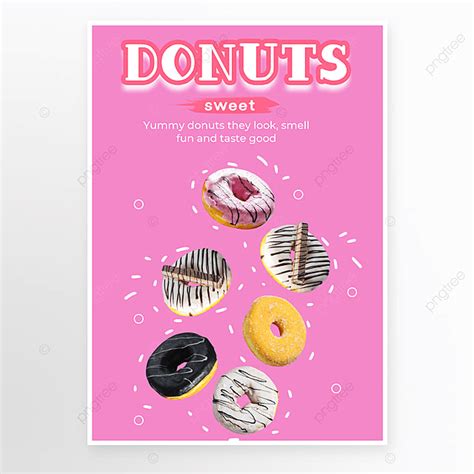 Creative Simple Donut Poster Template Download On Pngtree