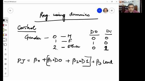 Cb Sem Module 10 Lecture 2 Regression With Dummies Youtube