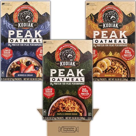 Kodiak Peak Oatmeal Variety Pack 3 Flavors1 Box Of Each
