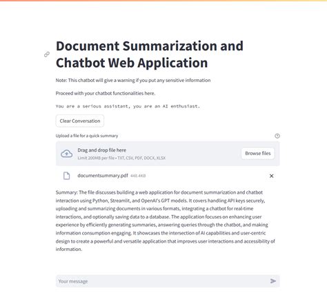 Building A Document Summarization And Chatbot Web Application By