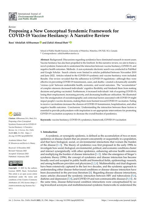 Pdf Proposing A New Conceptual Syndemic Framework For Covid 19 Pdf Proposing A New Conceptual Syndemic Framework For Covid 19