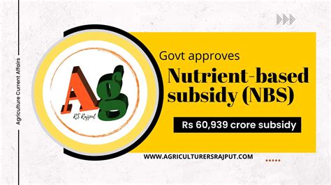Nutrient Based Subsidy Nbs Rs 60 939 Crore Subsidy ~ Krishi Pariksha By Agri Rs Rajput