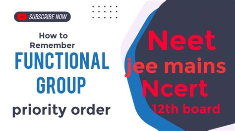 Trick To Remember Functional Group Priority Order Chem Time Chemistry YouTube